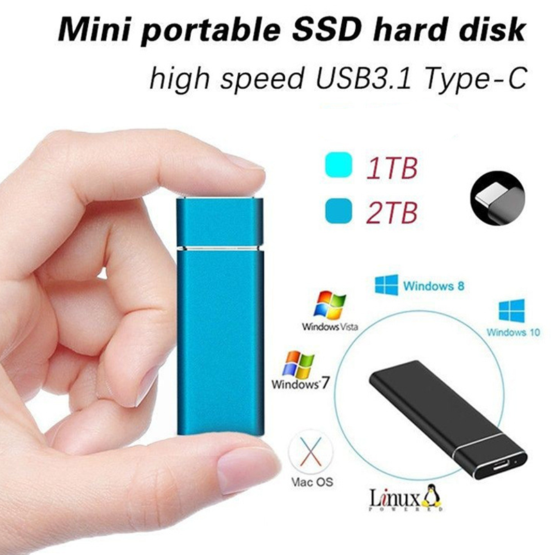 Portable Solid State External Hard Drive, Ultra Speed External SSD ...