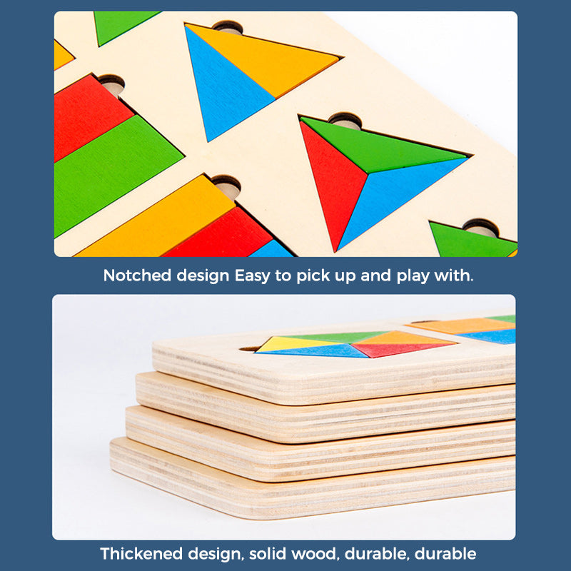 Montessori Wooden Sorting Game with Geometric Shapes – infinitias