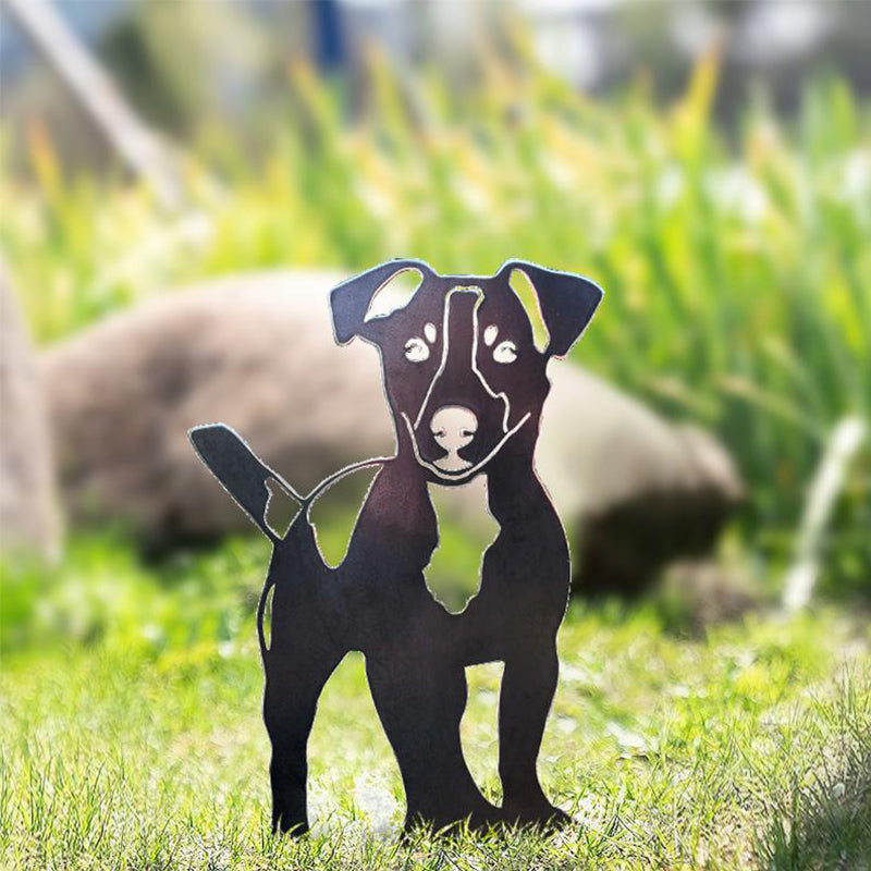 Metal Dog Silhouette Garden Decoration – infinitias