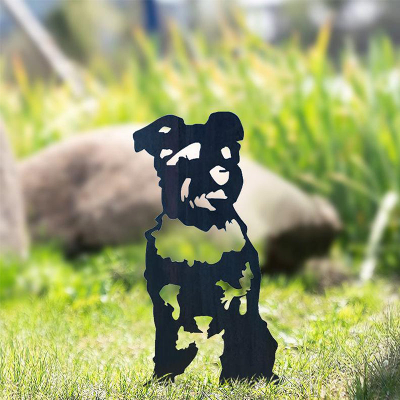 Metal Dog Silhouette Garden Decoration – infinitias